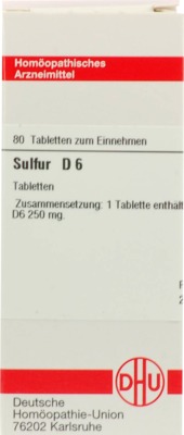 SULFUR D 6 80 St Tabletten | 01787232
