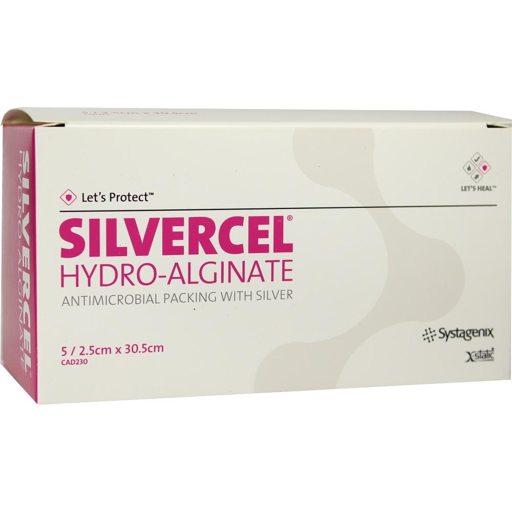 SILVERCEL Hydroalginat Tamponade 2,5x30,5 cm 5 St Tamponaden | 00033123