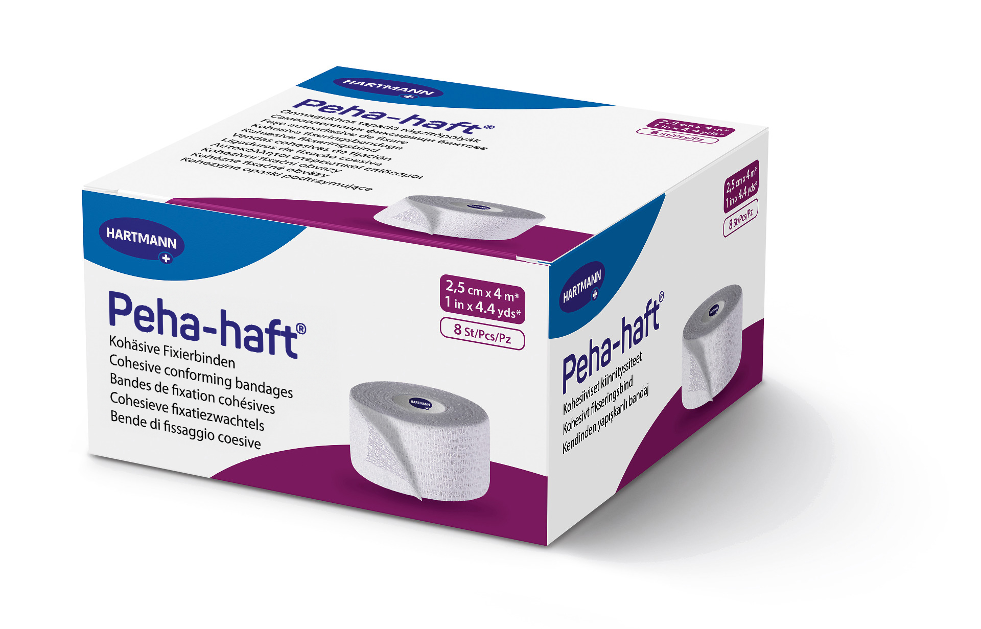 PEHA-HAFT Fixierbinde latexfrei 2,5 cmx4 m 8 St Binden | 03544893